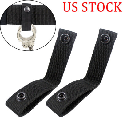 2pcs Handcuff Strap Holder Holster Dual Safety Snap Closure Fit 2.25 ...