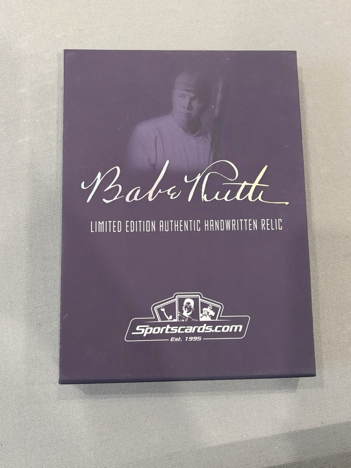 BABE RUTH Limited Edition Authentic Handwritten Relic Card Beckett ...