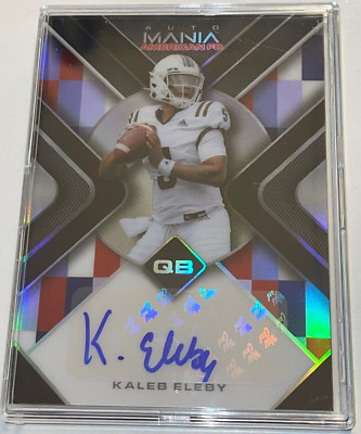 RARE KALEB ELEBY /35 ROOKIE AUTO MANIA AMERICAN FOOTBALL WESTERN ...