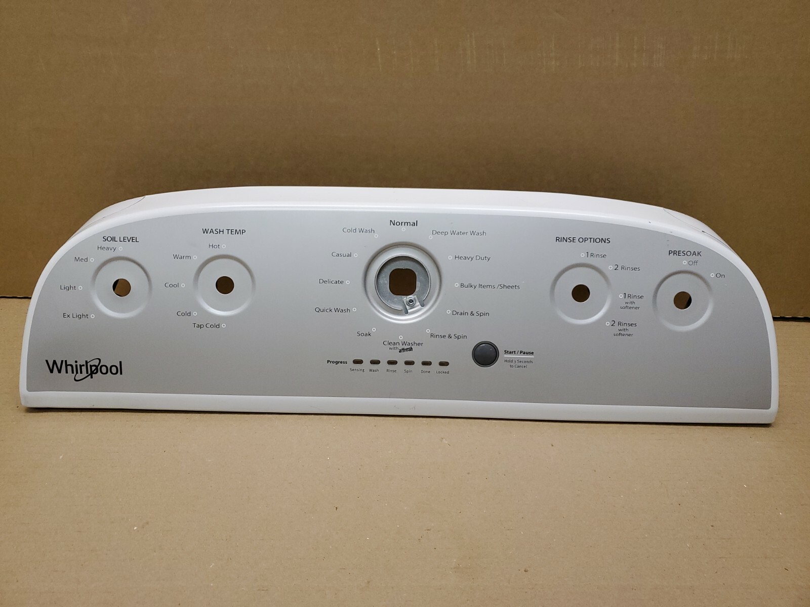 Used Whirlpool Washer Control Panel W10920641 | eBay