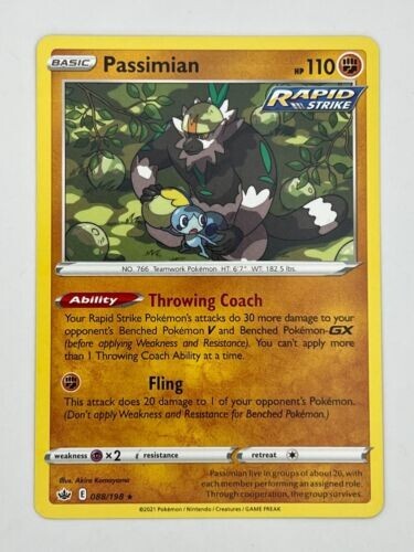 Passimian RARE Pokemon TCG Card 088/198 | eBay