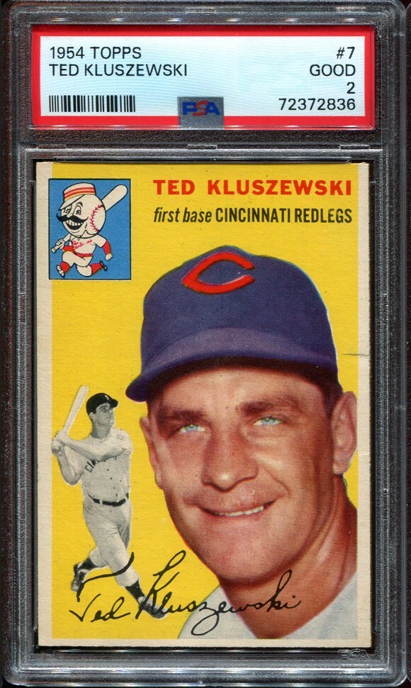 PSA 2 GOOD 1954 TOPPS TED KLUSZEWSKI #7 REDS 72836 SD160 | eBay