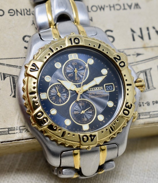 Citizen 0510-h04490 Two Tone 200m Divers Chronograph Mens Watch for ...