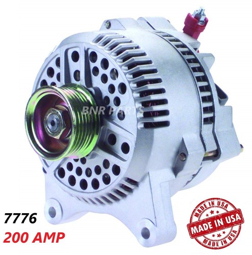 200 AMP 7776 Alternator Ford Lincoln Mercury High Output Performance HD ...