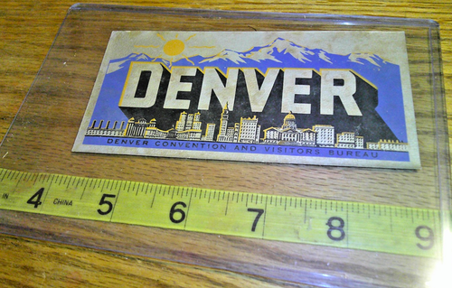 vintage advertising label Denver Colorado convention and visitors ...