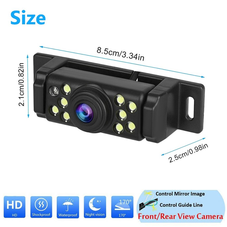 5" Car Monitor HD Front Rear View Backup Reverse Camera Parking Cam ...