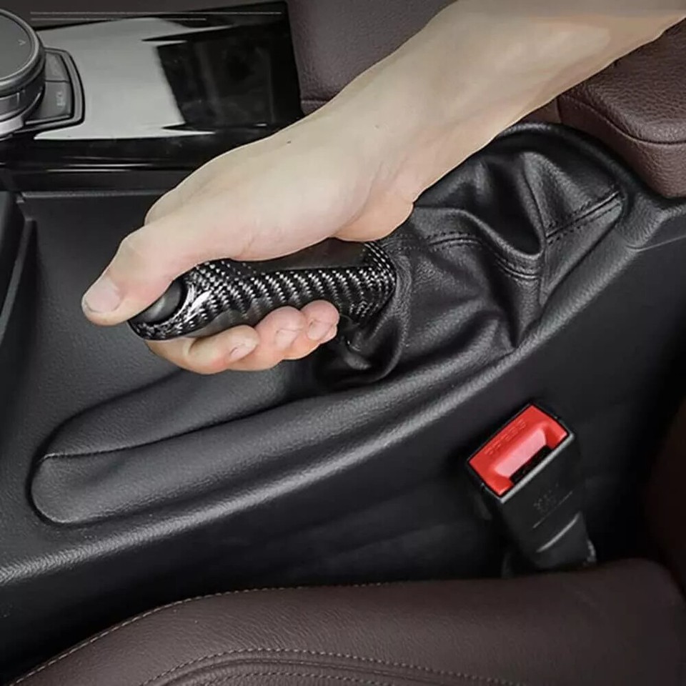 Real Carbon Fiber Handbrake Brake Handle Cover FOR BMW E46 E90 E92 F30 ...