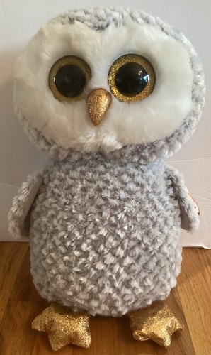 Ty OWLETTE OWL Beanie Boo Plush XL 19” Gold Eyes and Feet - NEW | eBay