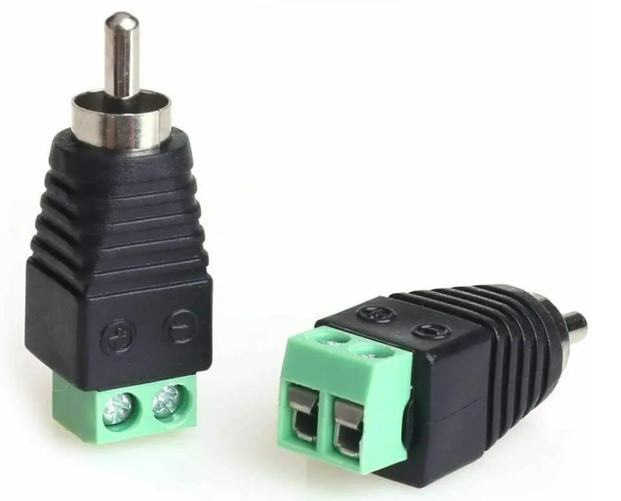 (Pair) Bare Wire to RCA Speaker High Level Input Adapters Plugs ...