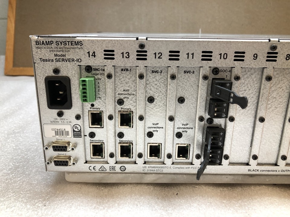 Biamp Systems Tesira Server-IO Digital 1xSNC-1 1xAVB-1 1xSOC-4 4xSEC-4 ...