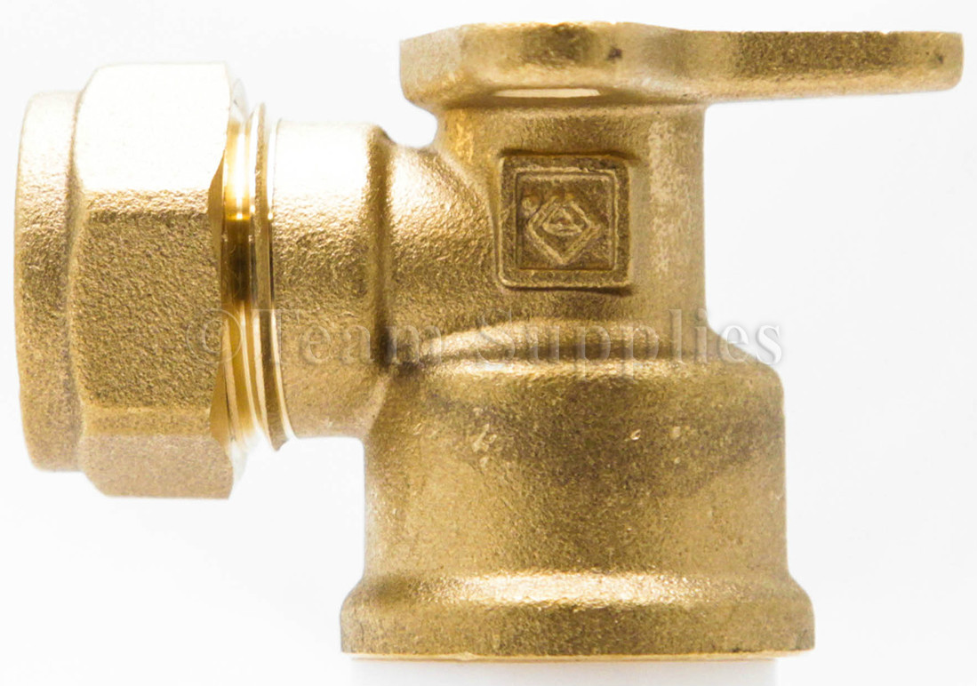 BRASS COMPRESSION WALLPLATE ELBOW 22MM X 3/4" FI | eBay