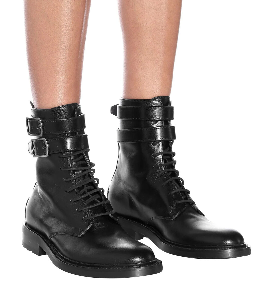 🆕️ SAINT LAURENT ARMY 20 Black Leather Buckled MILITARY 🆕️ SAINT LAURENT ARMY 20 Black Leather Buckled MILITARY