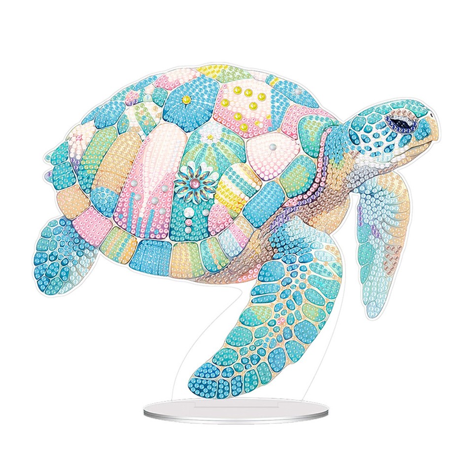 Acrylic Sea Turtle Desktop Diamond Art Kits Diamond Painting Desktop ...
