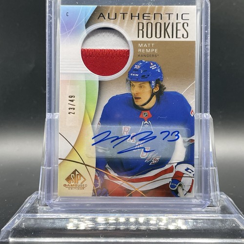 2024-25 UD SP Game Used Matt Rempe Authentic Rookie Auto Patch /49 ...