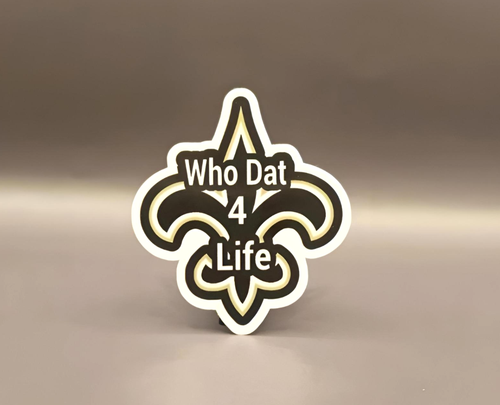 Football Viny Decal Stickers Easy Fleur De Lis Who Dat Nola New Orleans ...