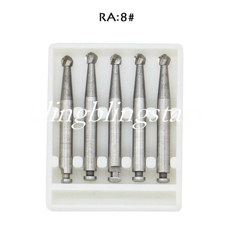 8 Types Dental Round Carbide Bur for Slow Speed Latch Type RA 1# - 8 ...