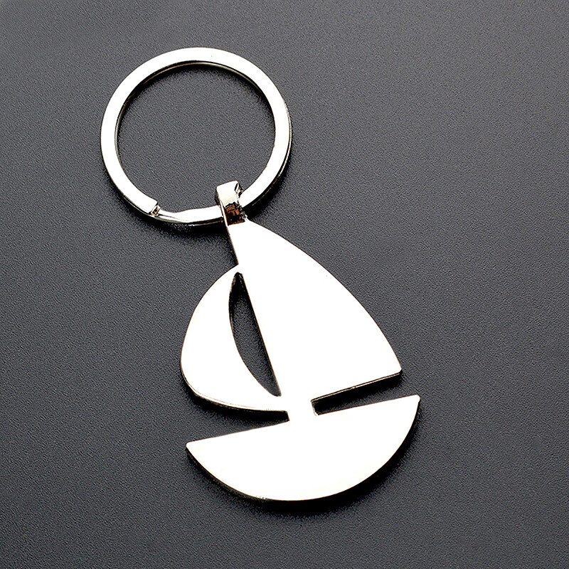 New Double Sail Boat Metal Keychain Ring Keyring Key Chains Lover ...