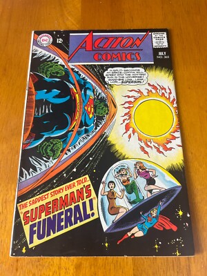 ACTION COMICS #365 1968 VF- 7.5 SUPERMAN VIRUS X LEPER DEATH STORY ...