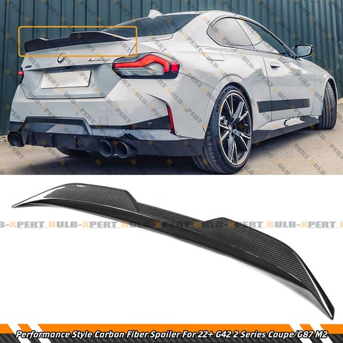 MP STYLE CARBON FIBER TRUNK SPOILER FOR 2022-2026 BMW G42 2 SERIES ...