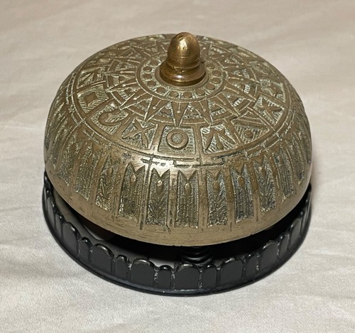 antique 1876 ornate Eastlake brass cast iron wall mount door bell ...