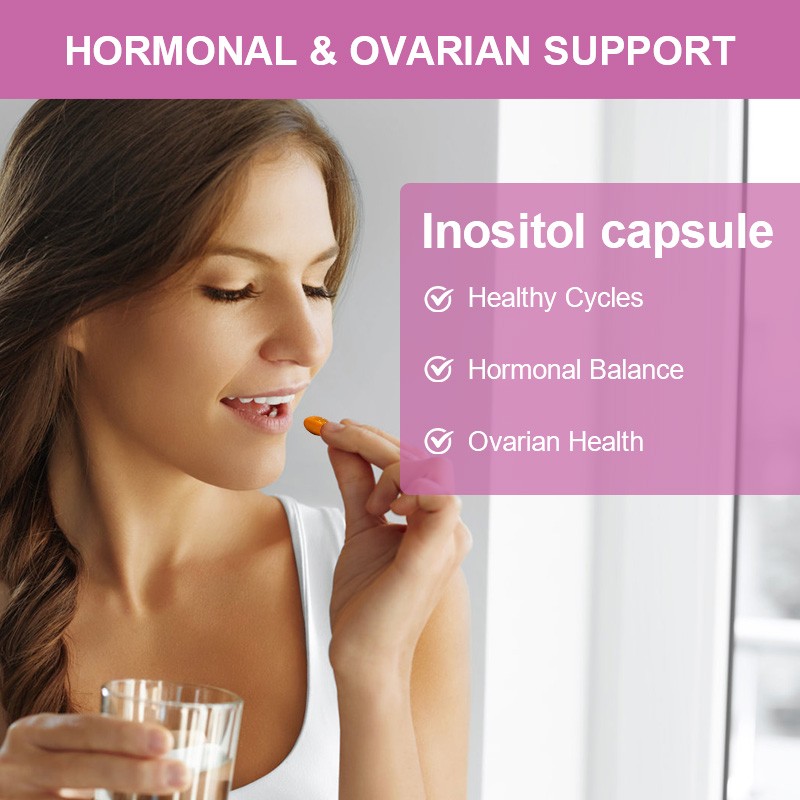 Inositol & Vitamin D3 Supplement 120Capsules Hormonal Balance & Ovarian ...