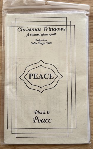 Peace Block 9 Christmas Windows Stained Glass Quilt Pattern By Sallie ...