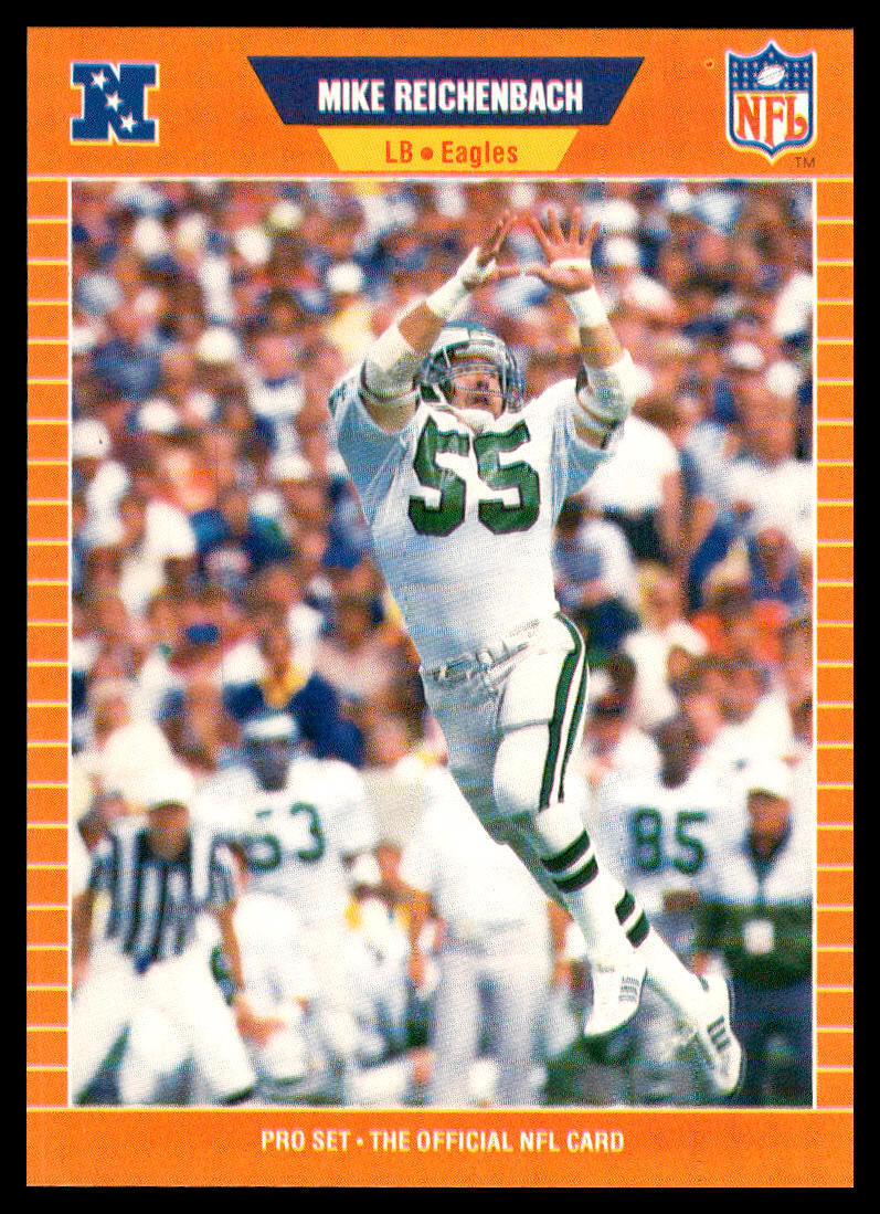 1989 Pro Set Mike Reichenbach #320 Philadelphia Eagles 93B | eBay