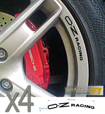 OZ Racing Wheel Rim Decal sticker curve down read left/right Unit 4 Ten ...