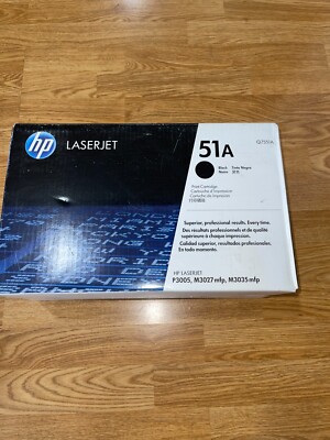 GENUINE NEW HP 51A Q7551A LaserJet Toner Cartridge, Black SEALED BOX ...
