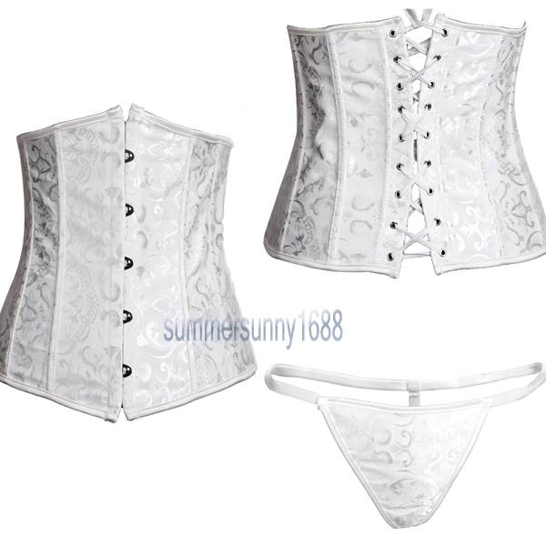 Plus Size Lingere 2X 3X 4X 5X 6X Satin Cupless Underbust Corset SEXY ...
