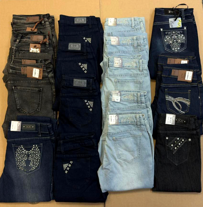 Wholesale Closeout Bulk Lot of 14 Pairs Junior Blue Denim Stretch ...