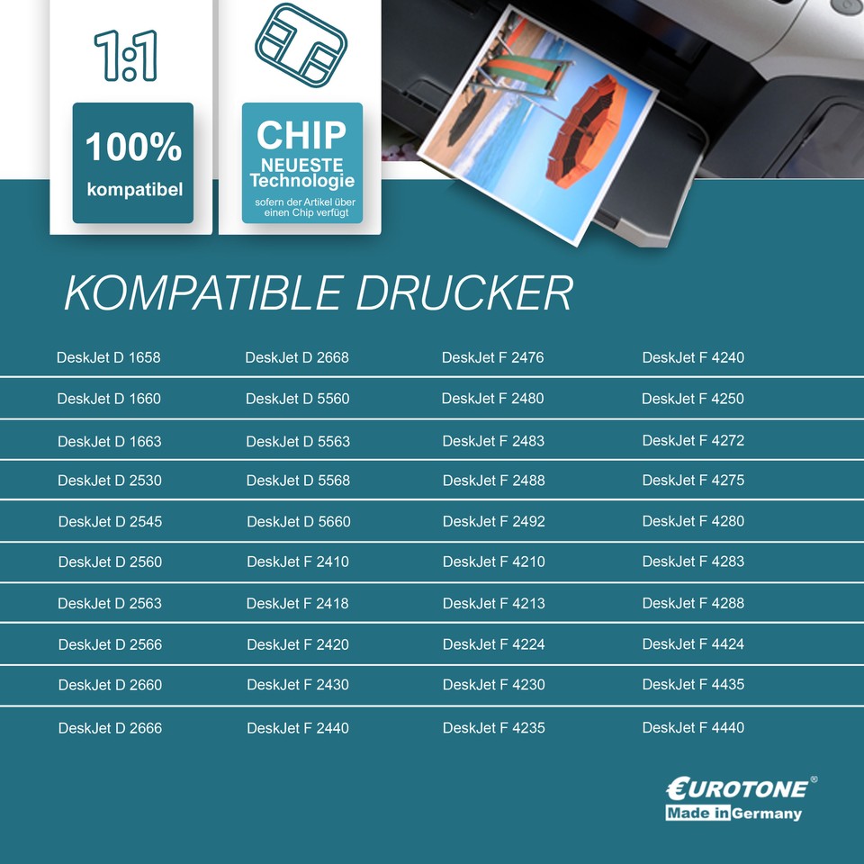 6x Cartucce F R HP F2440 F4293 F2430 F4213 D2566 F4480 F4240 F2476 ...