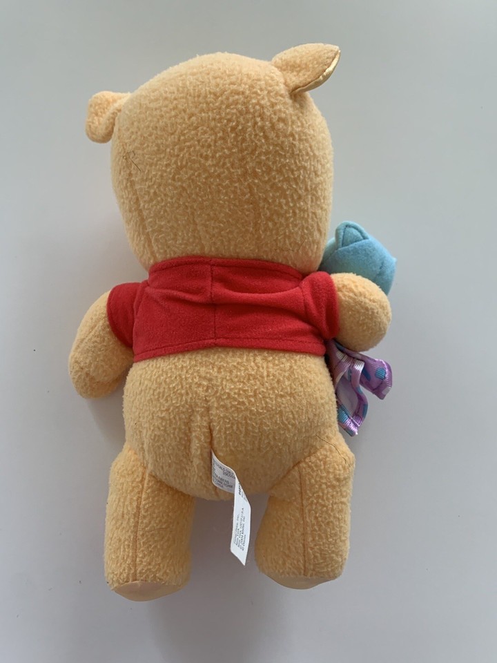 Disney, Fisher Price 10" Winnie the Pooh Baby Bear Plush 2004 Blanket ...