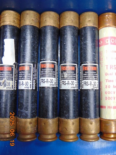 LOT OF 3 BUSSMANN FRS-R-30 TIME DELAY FUSE 30A 600VAC | eBay