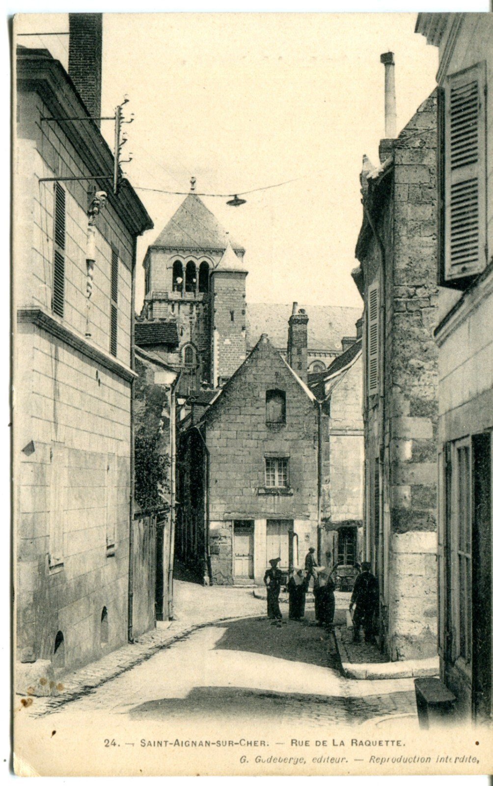 France Saint-Aignan - Rue de la Raquette old A. Breger freres published ...