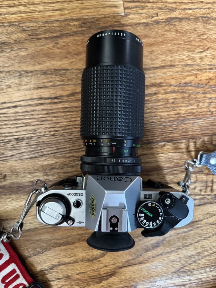 canon ae-1 camera with JC Penney 80–200mm f/4.5 Manual Focus Zoom Lens ...