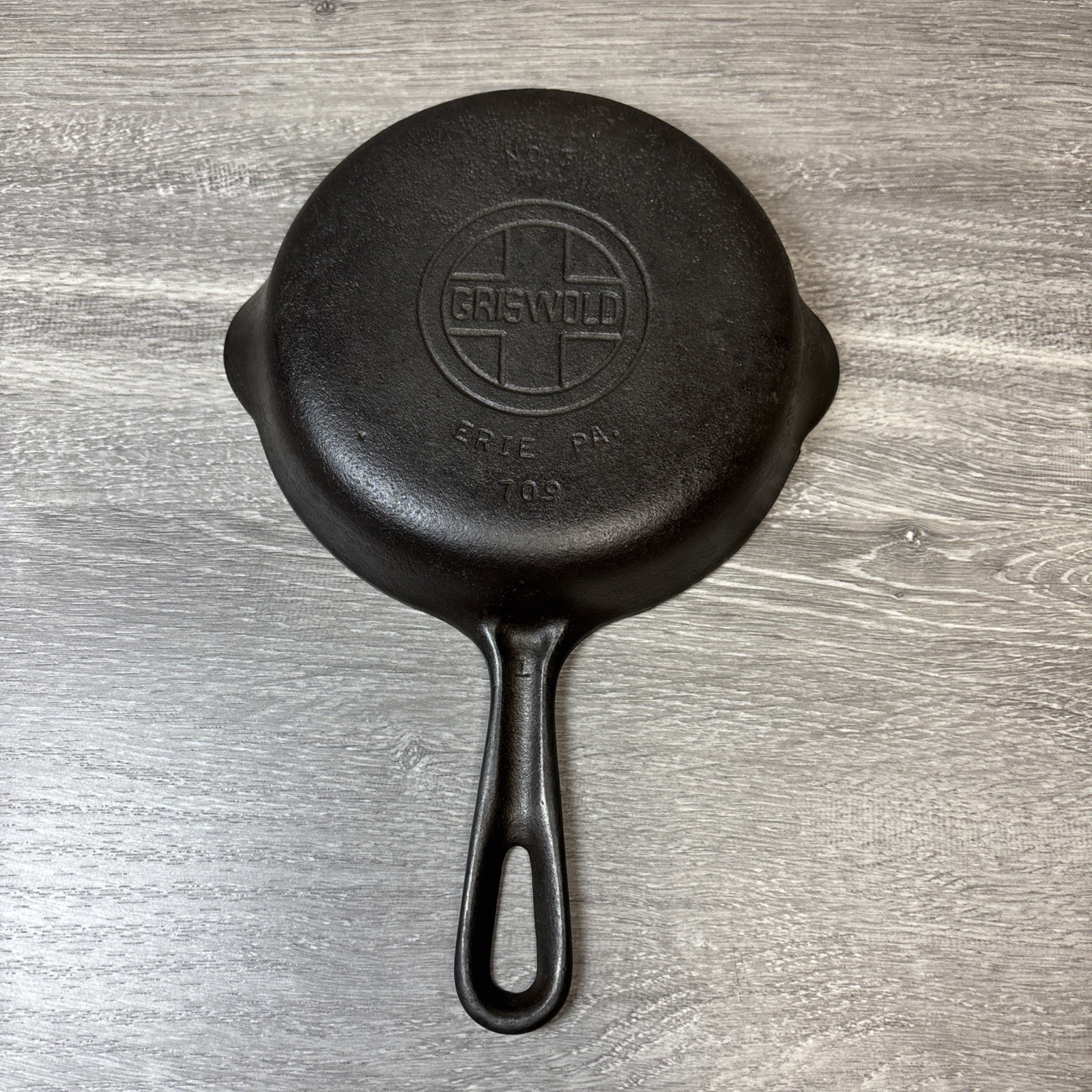 Griswold Cast Iron Skillet No. 3 Small 7” Erie, PA 709 Sits Flat Nice ...