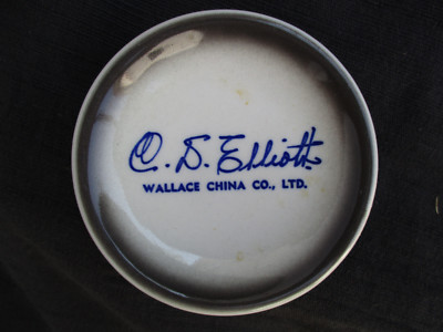 VINTAGE 1940s-1950s WALLACE CHINA LOS ANGELES RESTAURANT PLATE C.D ...