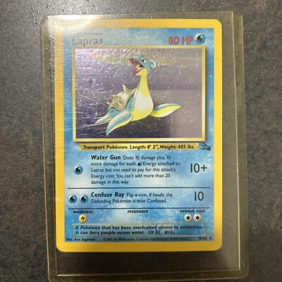Pokémon TCG Lapras Fossil 10/62 Holo Unlimited Holo Rare | eBay