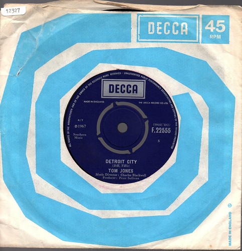 TOM JONES SINGLE DECCA F 22555 " DETROIT CITY / IF I HAD YOU " [UK] | eBay