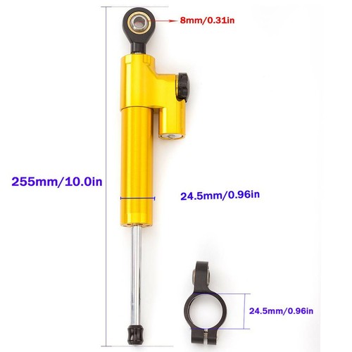 CNC Gold Aluminum Motorcycle Adjustable Steering Damper Stabilizer ...