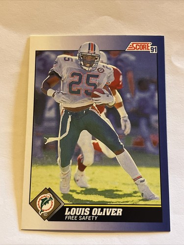 Louis Oliver 1991 Score #68 Miami Dolphins Football Card | eBay