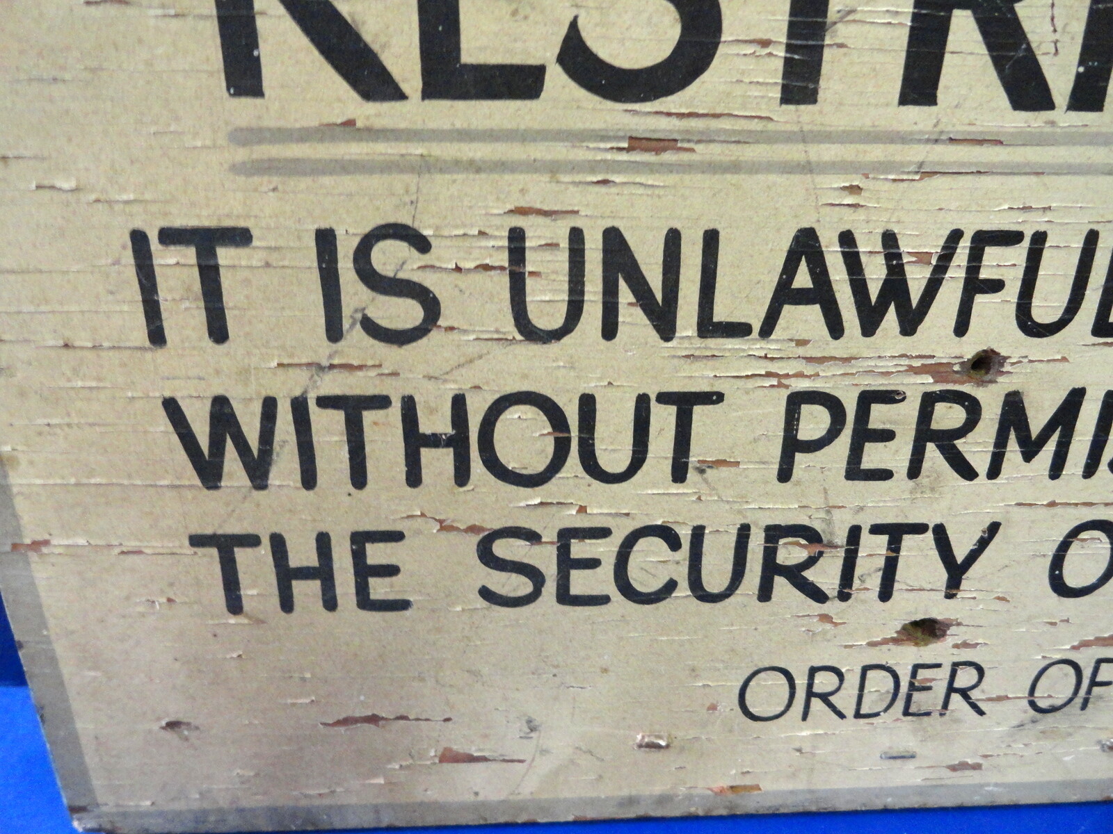 USAF “RESTRICTED” ENTRY WOODEN SIGN- ORIGINAL | eBay