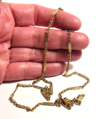 VINTAGE 12K GOLD FILLED CHAIN NECKLACE 18 INCHES 5.3 GRAMS | eBay