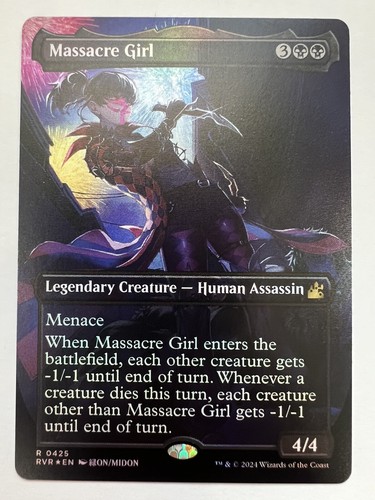MTG Massacre Girl (Anime Borderless Foil) Ravnica Remastered NM | eBay