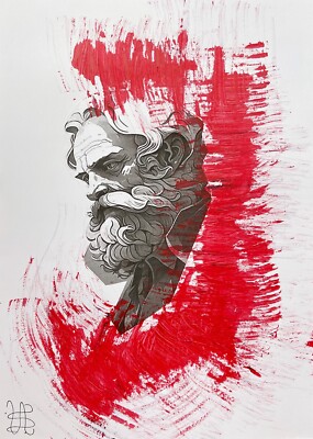 Original paper collage art Das Karl Marx | eBay