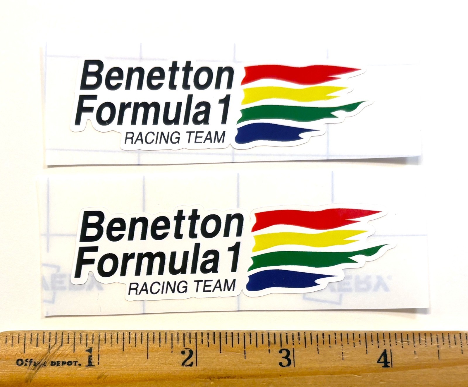 NEW! Benetton Formula 1 Logo Vinyl Commeroative Style Stickers Decals ...