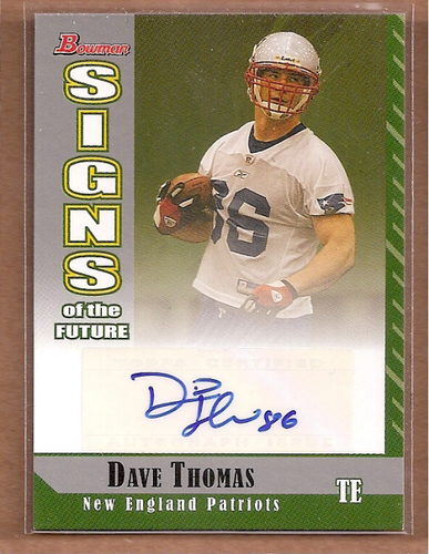 2006 Bowman Signs of the Future #SFDT David Thomas F Autograph Auto ...