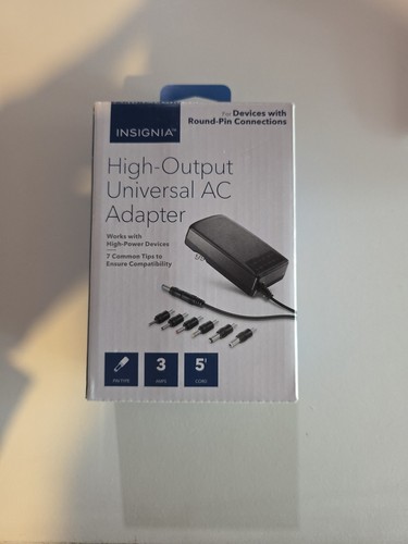 🔥 Insignia 3,000 mA Universal AC Adapter for High-Output Devices 3 to ...