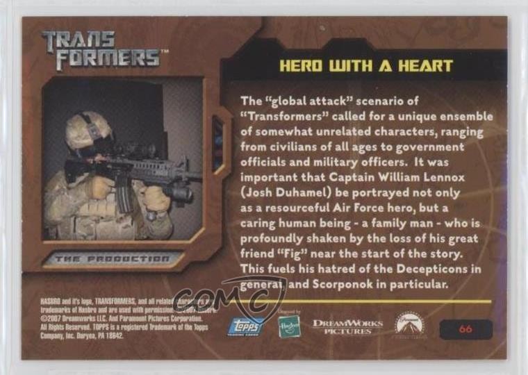 2007 Topps Transformers Movie Cards Hero With a Heart #66 g7i | eBay